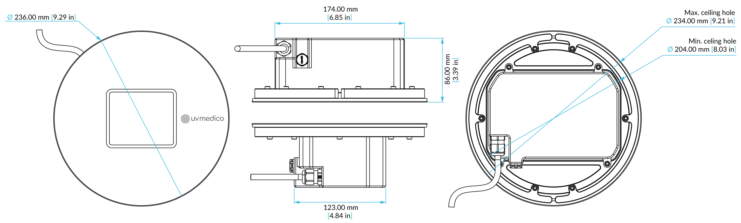 UV222 Cleanroom Downlight: Far-UVC Disinfection| All Cleanroom Classes